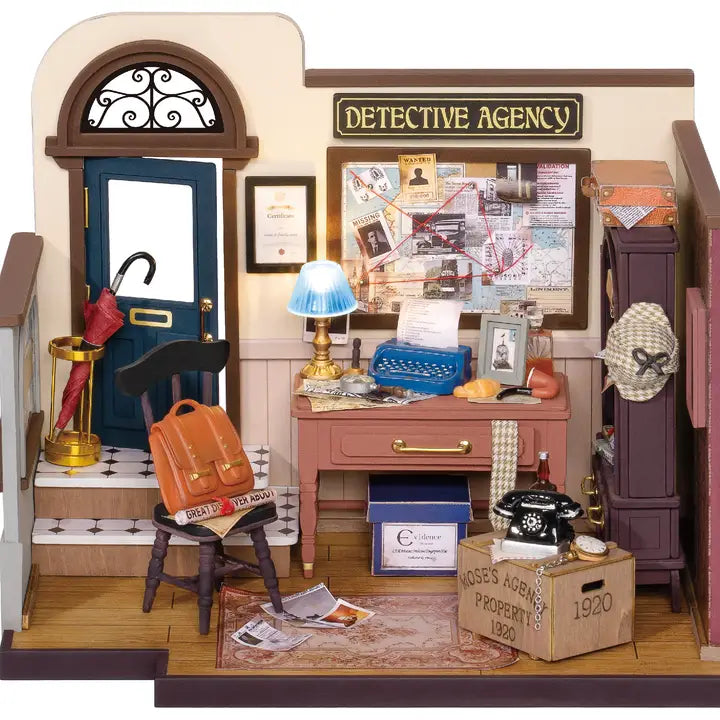 MOSE'S DETECTIVE AGENCY 3-D WOODEN MINIATURE KIT – Games and Stuff