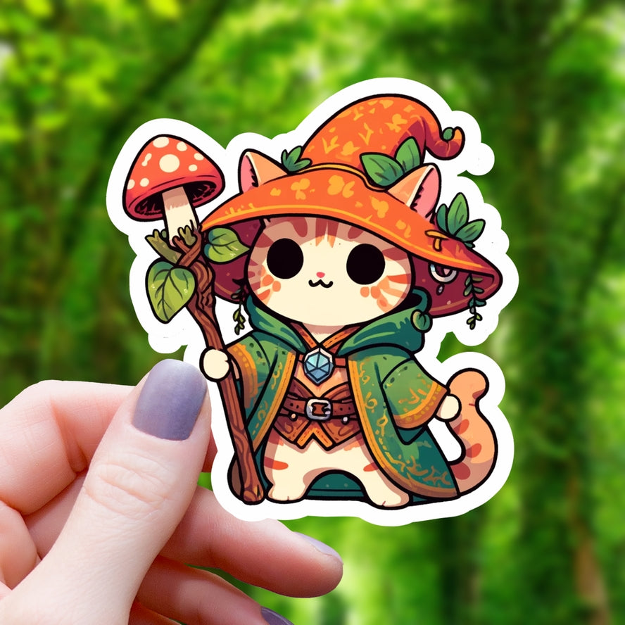 CAT DRUID CLASS RPG STICKER – Games and Stuff