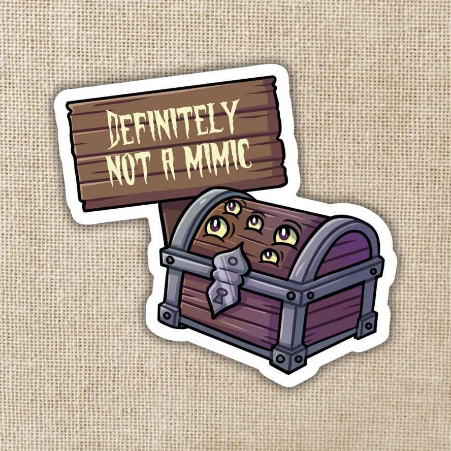 MIMIC TREASURE CHEST STICKER – Games and Stuff