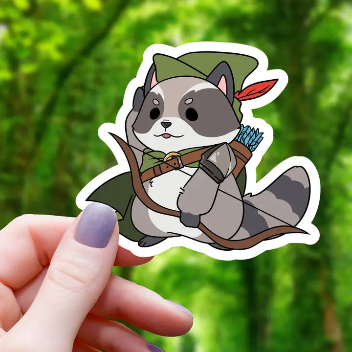 RACCOON RANGER CLASS RPG STICKER – Games and Stuff
