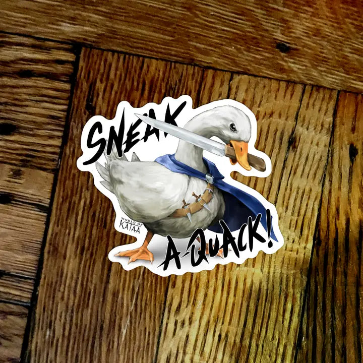SNEAK A-QUACK STICKER – Games and Stuff