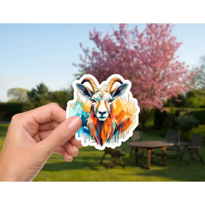 STYLIZED GOAT STICKER – Games and Stuff