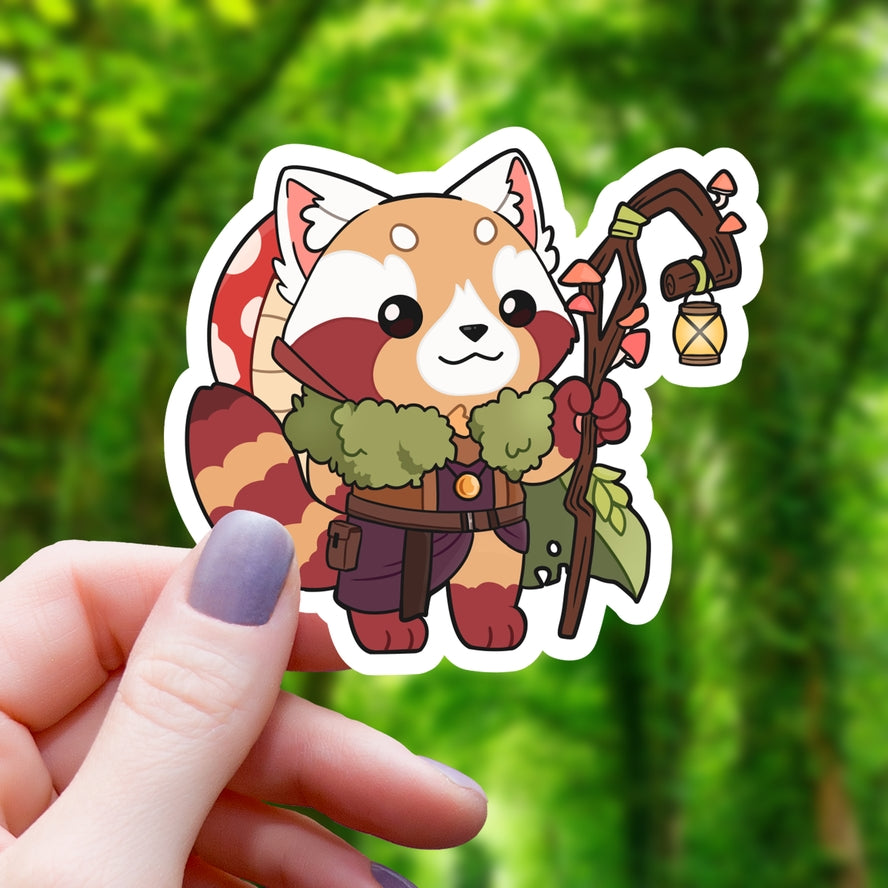 RED PANDA DRUID RPG STICKER – Games and Stuff