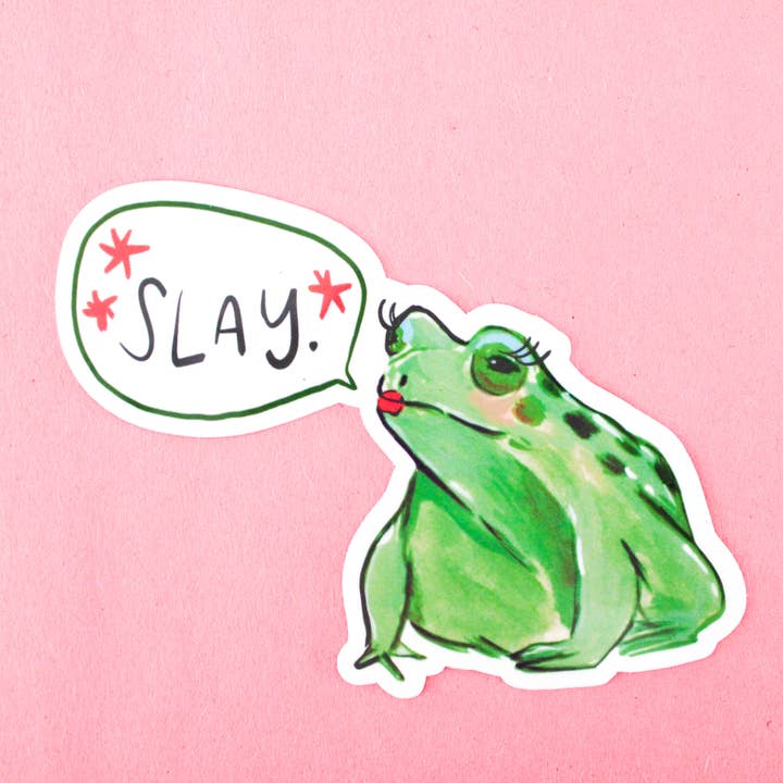 SLAY FROG STICKER – Games and Stuff