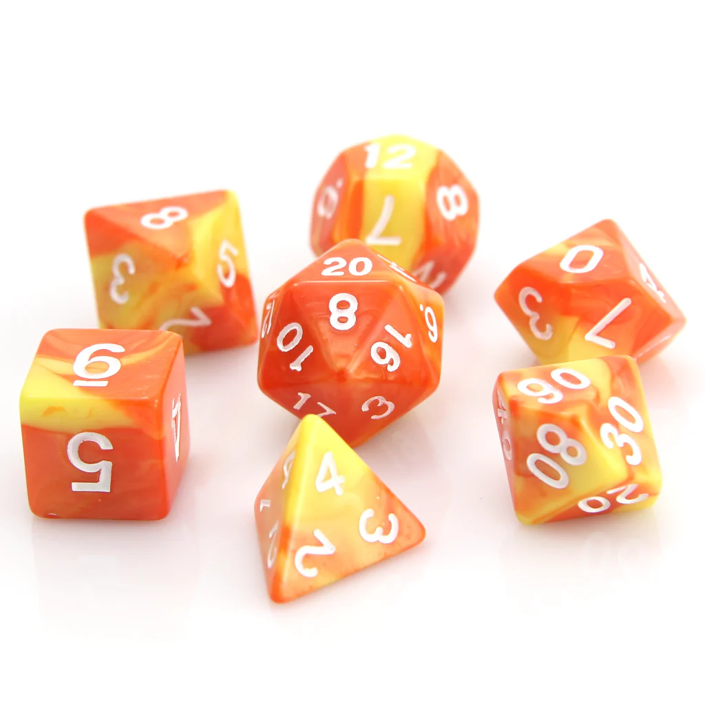 FIREBALL 7PC RPG DICE SET – Games and Stuff