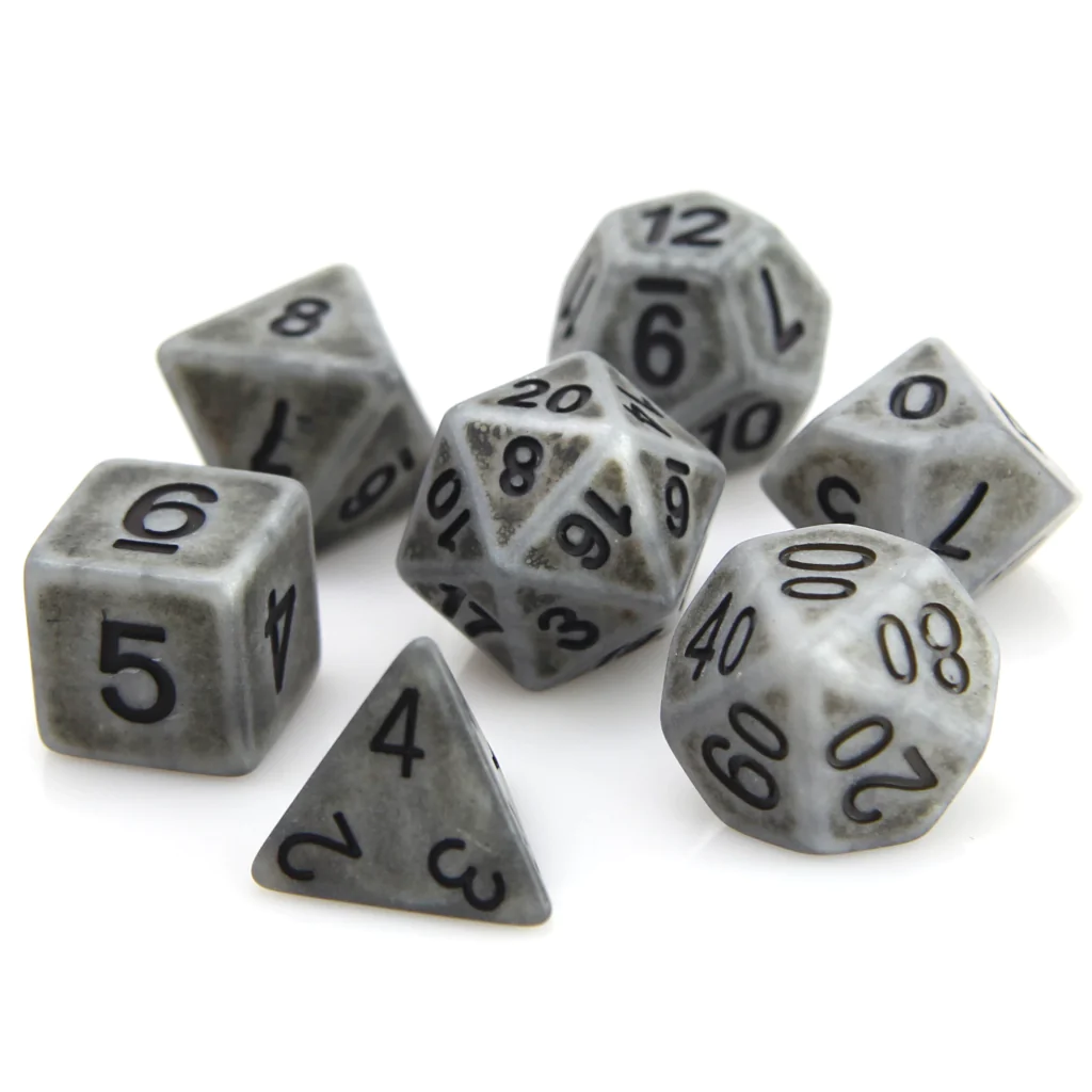 STONE ANCIENT DICE SET – Games and Stuff