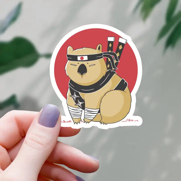 WOMBAT NINJA STICKER – Games and Stuff