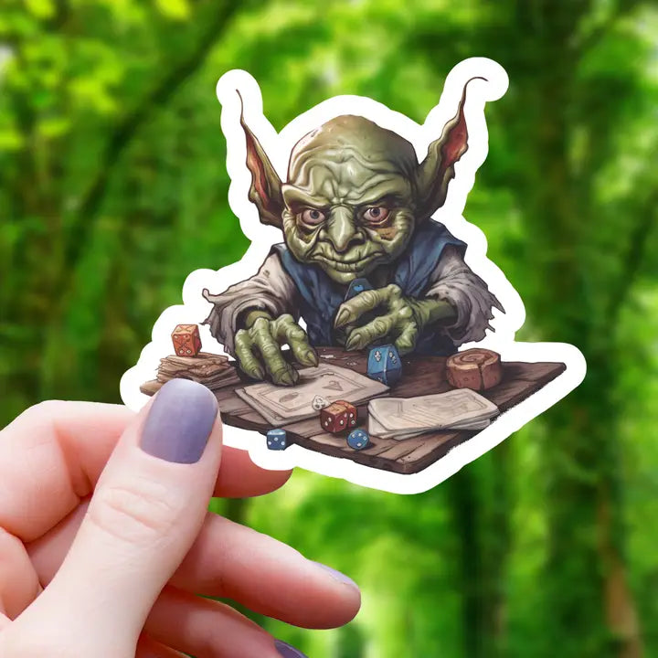 DICE GOBLIN RPG STICKER – Games and Stuff