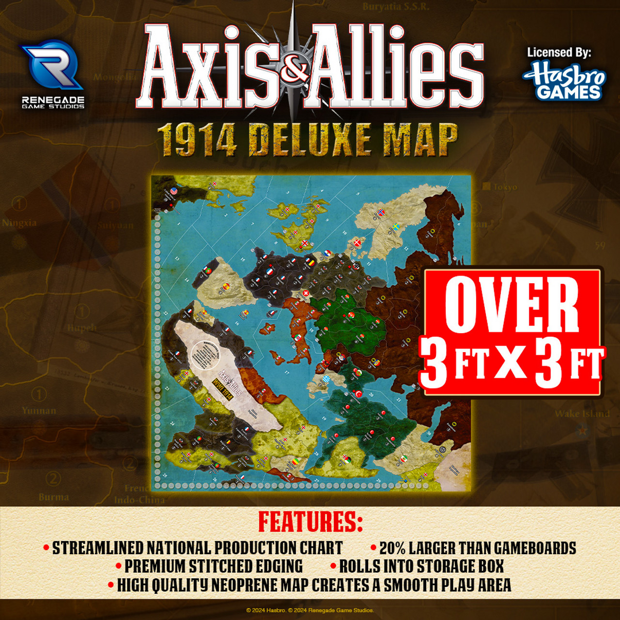 AXIS & ALLIES 1914 DELUXE MAP – Games and Stuff