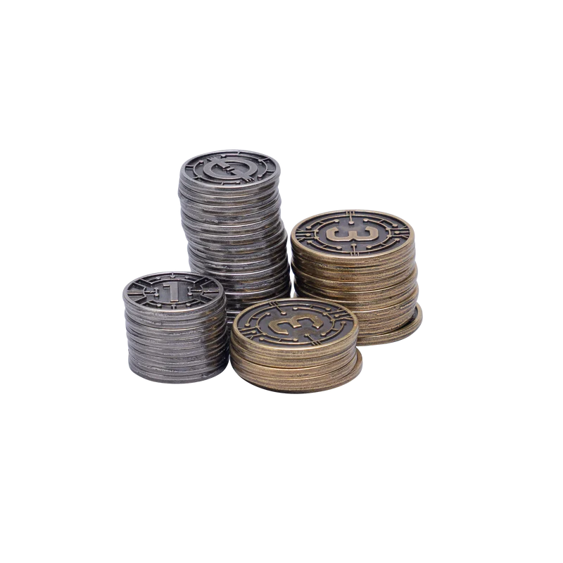 MOONRAKERS METAL COIN PACK – Games and Stuff