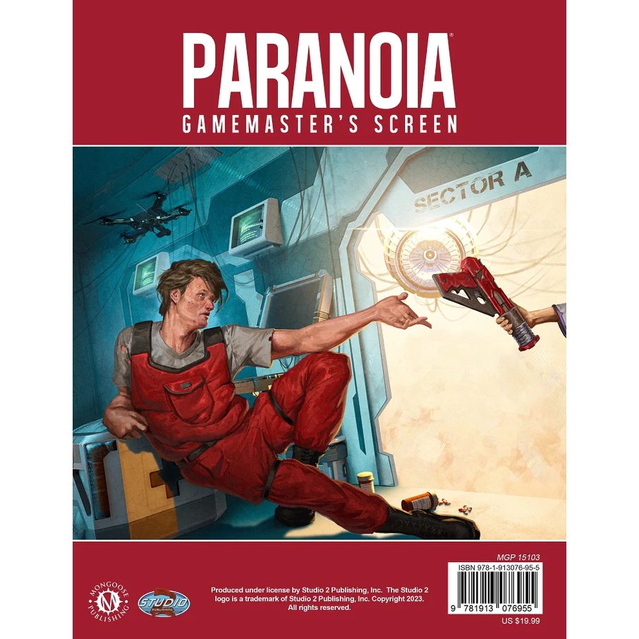 PARANOID RPG GM SCREEN – Games and Stuff