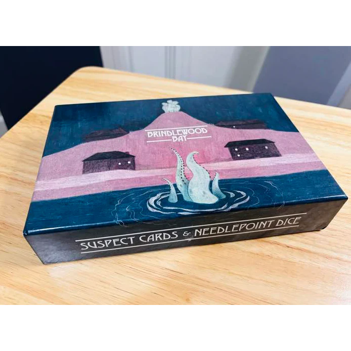 BRINDLEWOOD BAY: NEEDLEPOINT DICE & SUSPECT CARDS – Games and Stuff