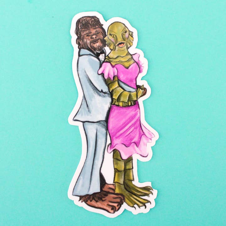 LEGENDARY LOVE BIGFOOT AND SWAMP MONSTER STICKER – Games and Stuff