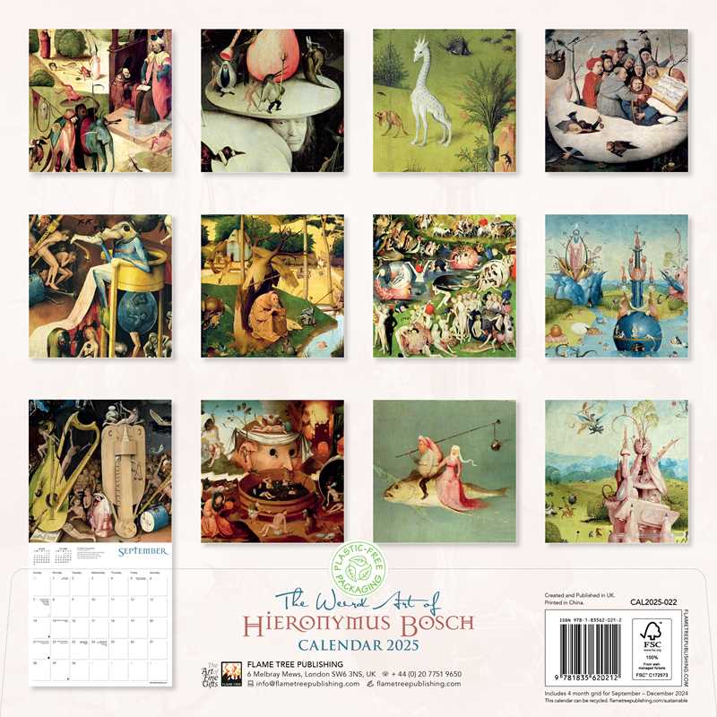 THE WEIRD ART OF HIERONYMUS BOSCH CALENDAR 2025 – Games and Stuff